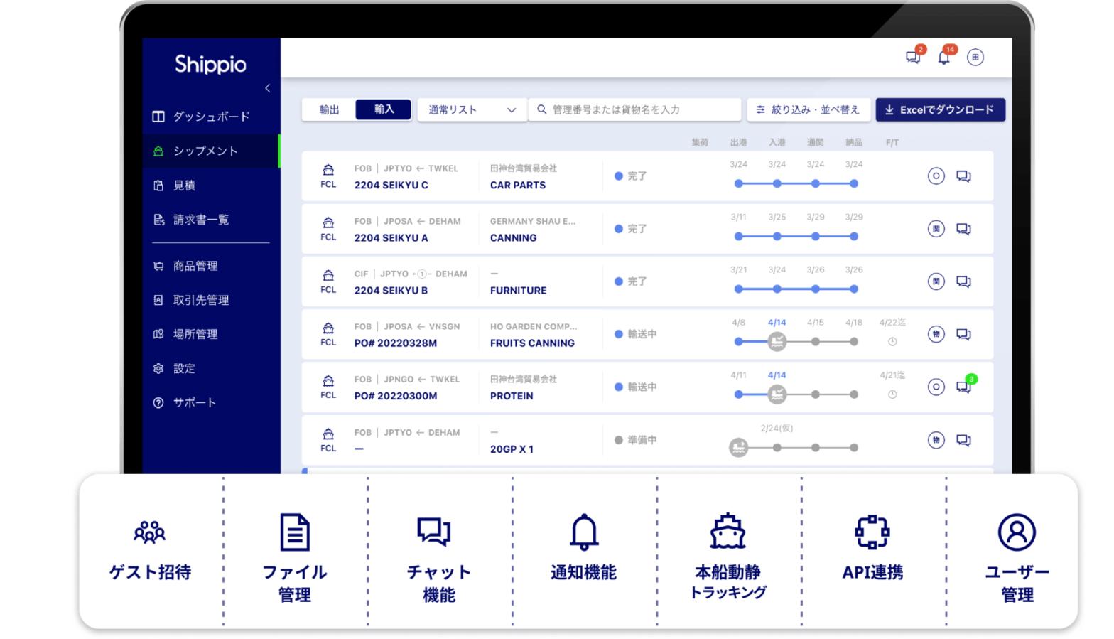 Shippio、初の国際物流事業者向けのサービス「Shippio Works」を新たに提供開始 〜デジタル、AIの活用でコミュニケーション効率を大幅にアップ〜 | Shippio