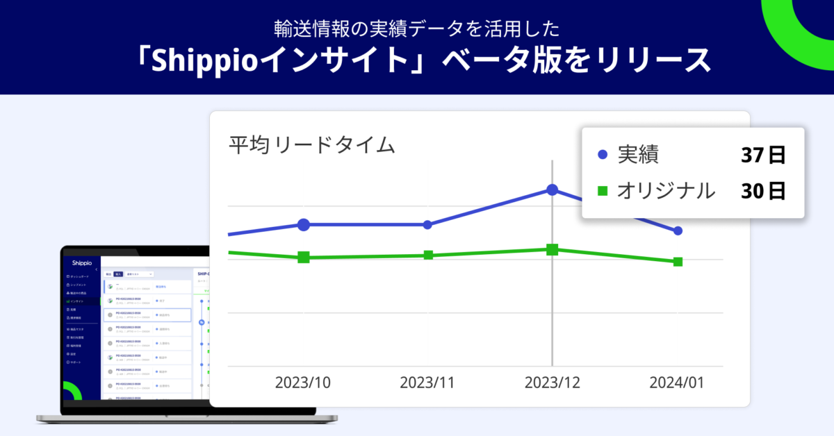 Shippio、輸送情報のデータ分析が可能になる「Shippioインサイト」ベータ版をリリース | Shippio